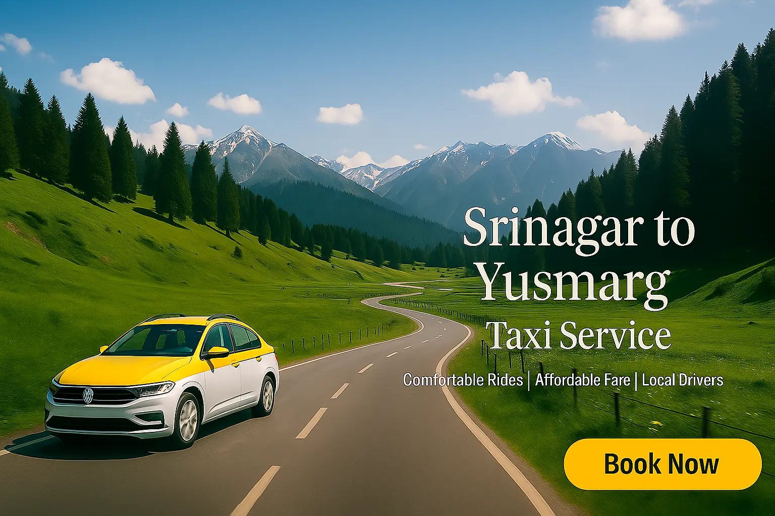 Srinagar to Yusmarg Taxi Service and Booking - Travel My Kashmir