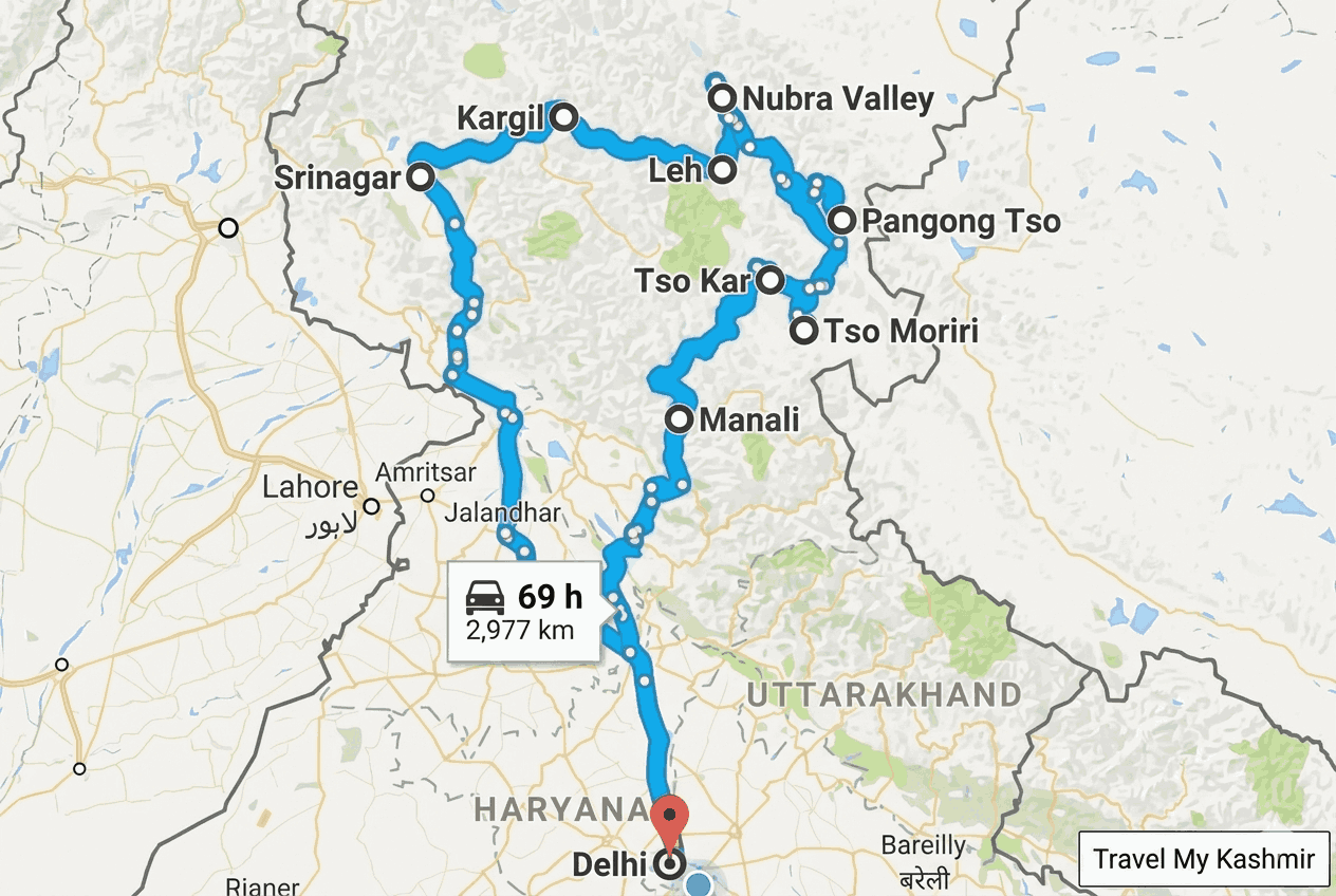 Leh Ladakh Route Map: Complete Guide to Roads, Routes & Travel Planning